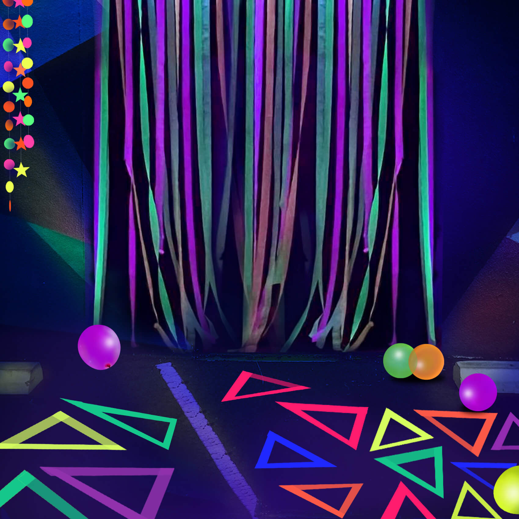 6 Colors UV Tape Neon Gaffer Cloth Tape, Adhesive Black Light Tape ...