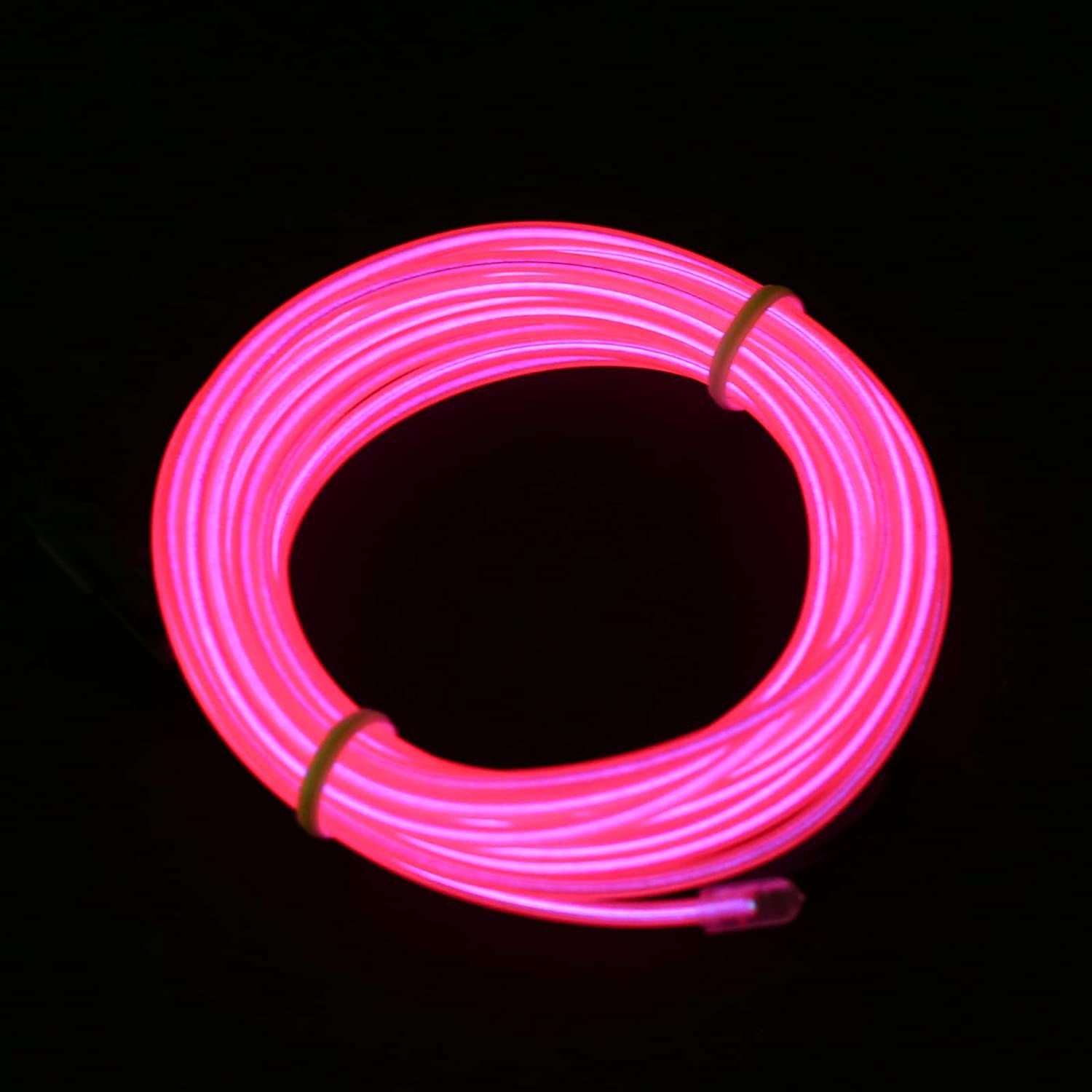 Pink Festive Rope Lights 9.8ft/3m Strip Light EL Wire Flexible DIY Ele ...