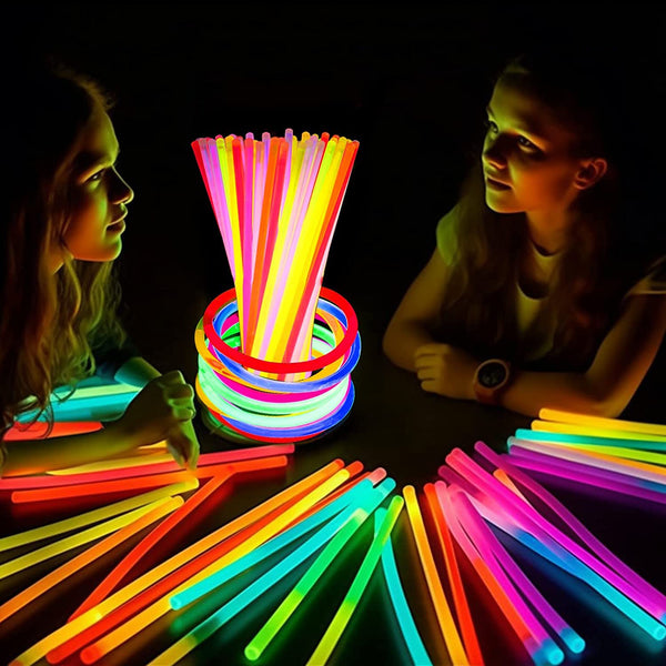 8 Glow Stick with Connectors Multicolor Glow in the Dark Party Glow Bracelets Necklaces