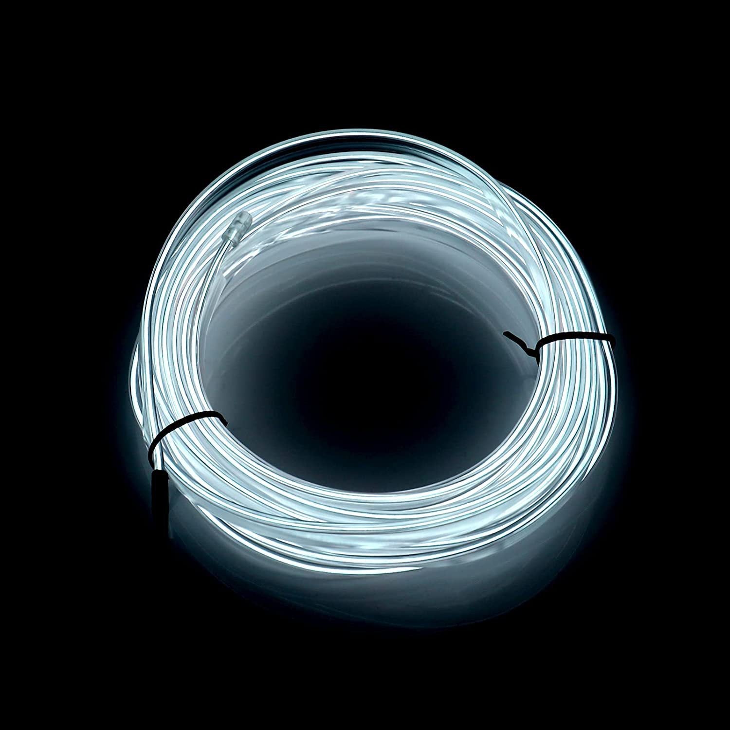 White EL Wire LED Rope Light 9.8ft/3m Strip Light Battery Pack Body Li ...